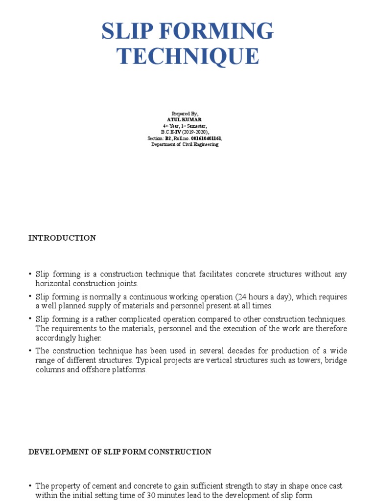 Slip Forming | Download Free PDF | Concrete | Real Estate