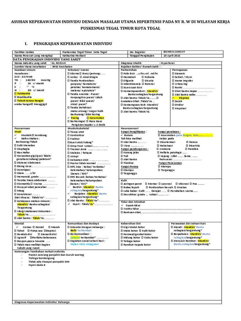 Askep Individu Hipertensi | PDF