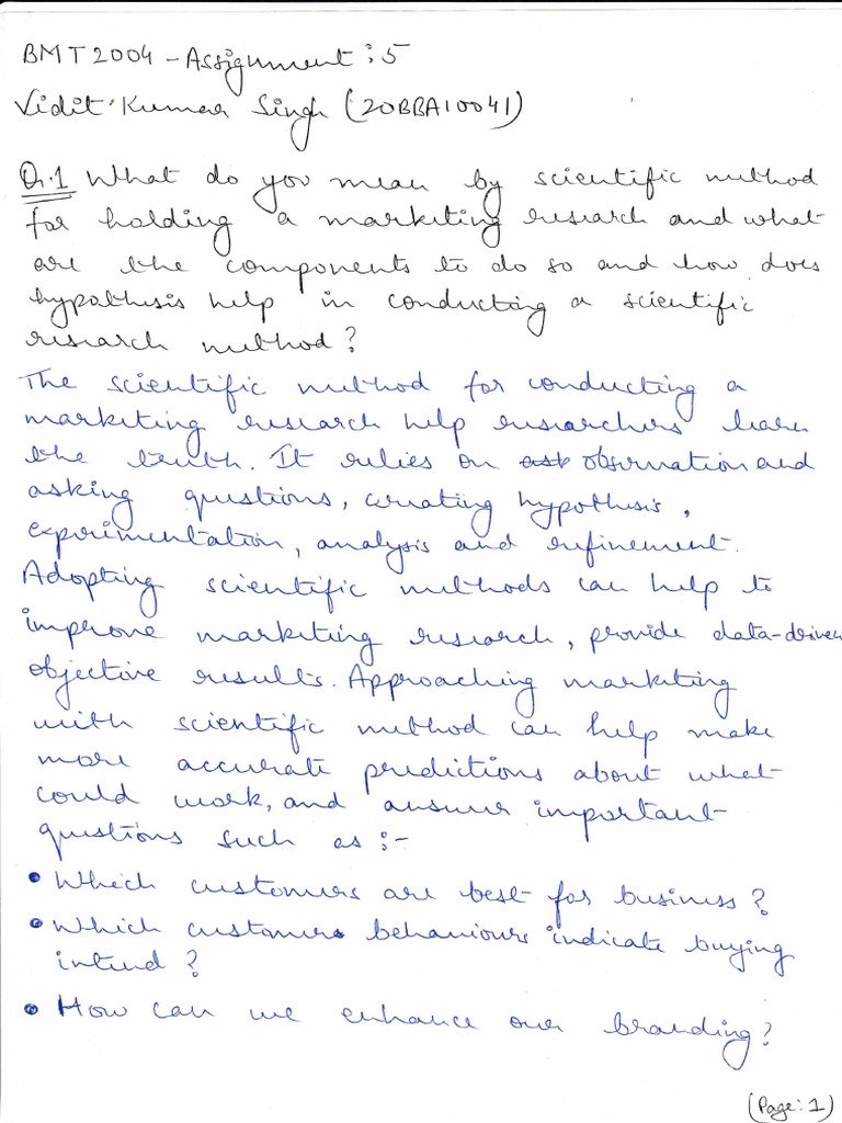 Scientific Method For Marketing Research | PDF