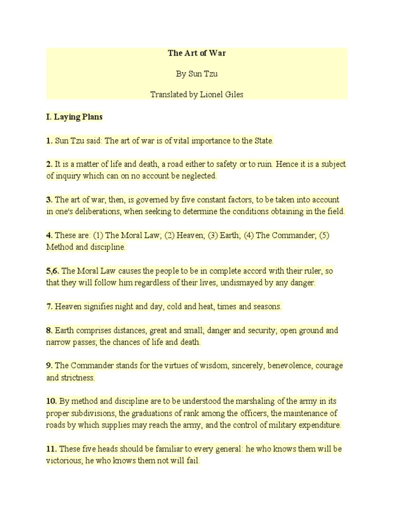 The Art of War | PDF | The Art Of War | Siege