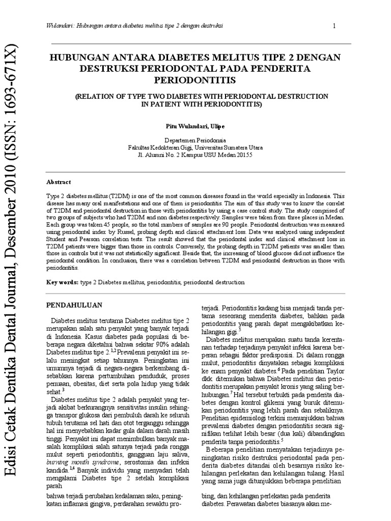 Mekanisme DM Pada Penyakit Periodontal-Dikonversi | PDF ...