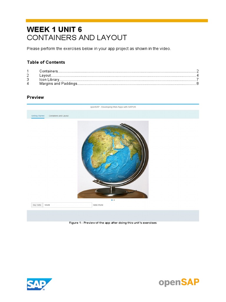 OpenSAP Ui51 Week 1 Unit 6 Excercises | PDF | Web Application | World Wide Web