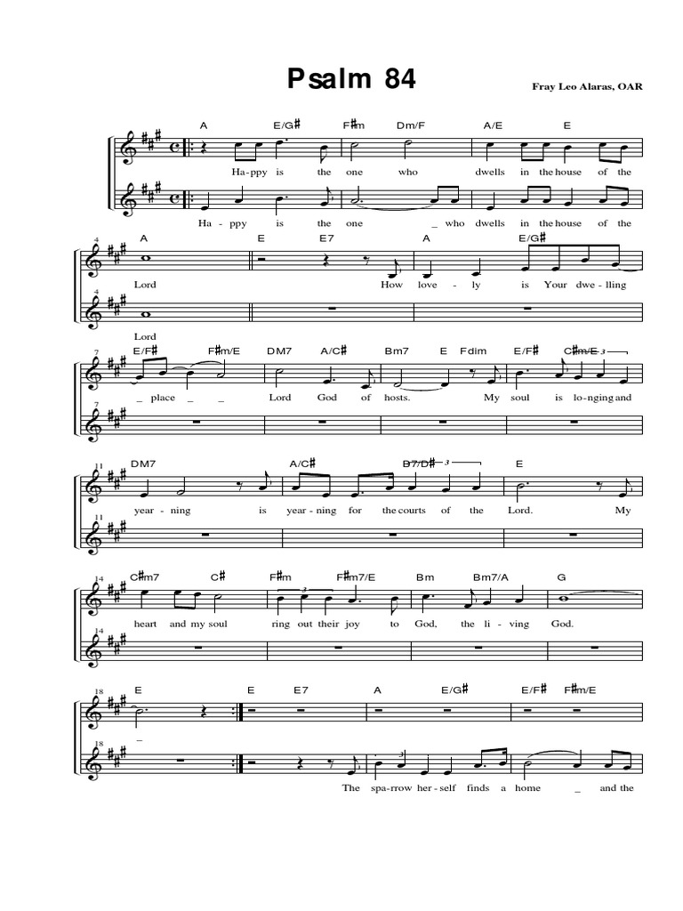 Psalm 84: Fray Leo Alaras, OAR | PDF | Psalms | Ketuvim