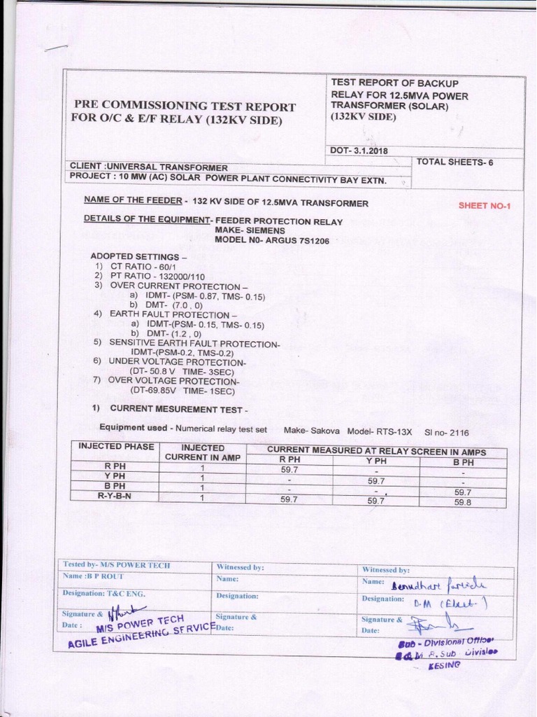Relay Test Report | PDF