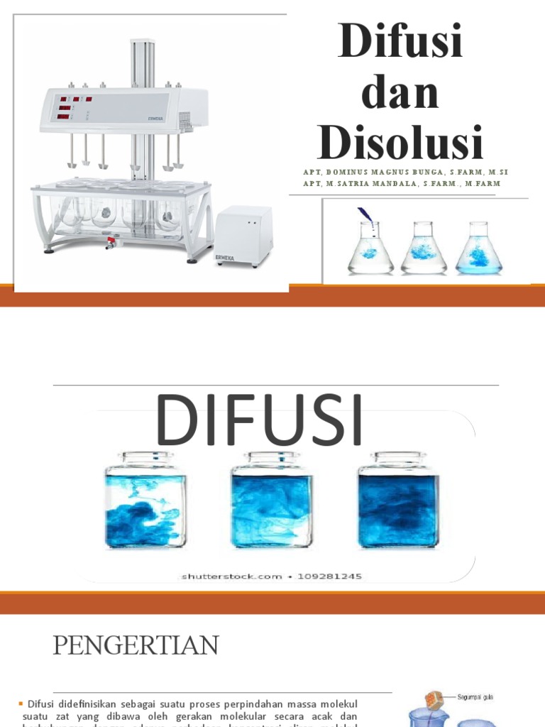 Difusi dan Disolusi Farmasi | PDF