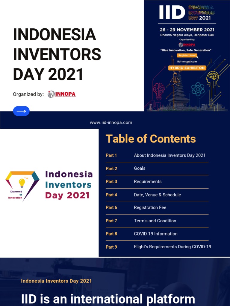 Indonesia Inventors Day 2021 Overview | PDF | Invention | Innovation