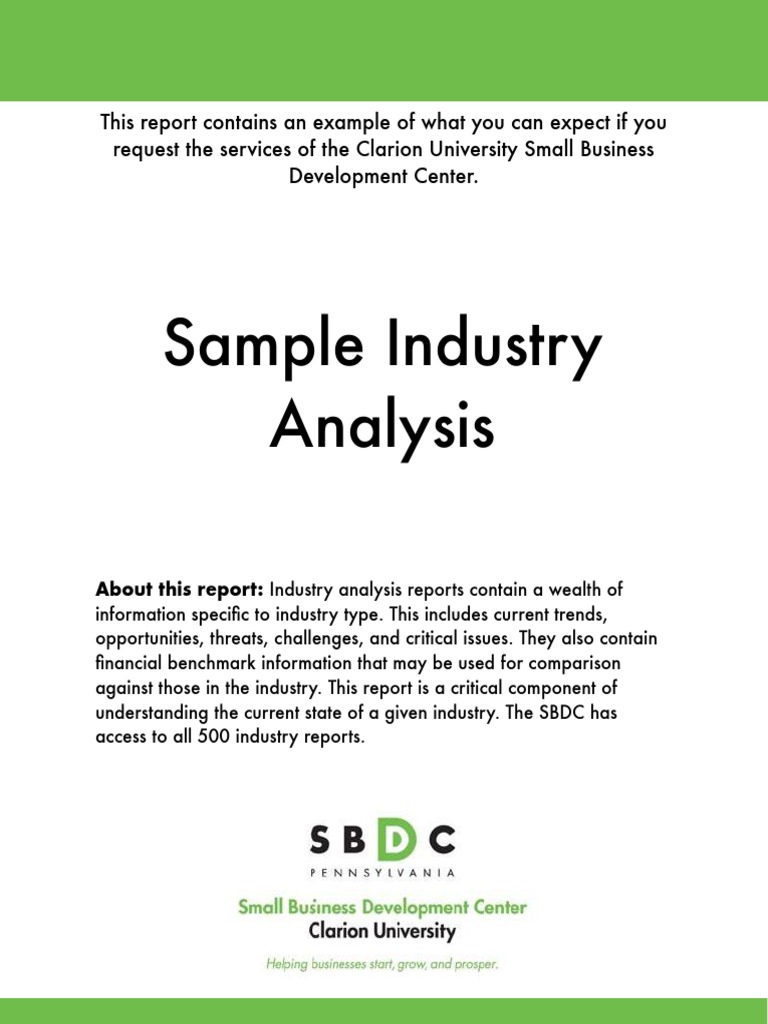 4 Sample Industry Analysis | Download Free PDF | 3 D Printing ...