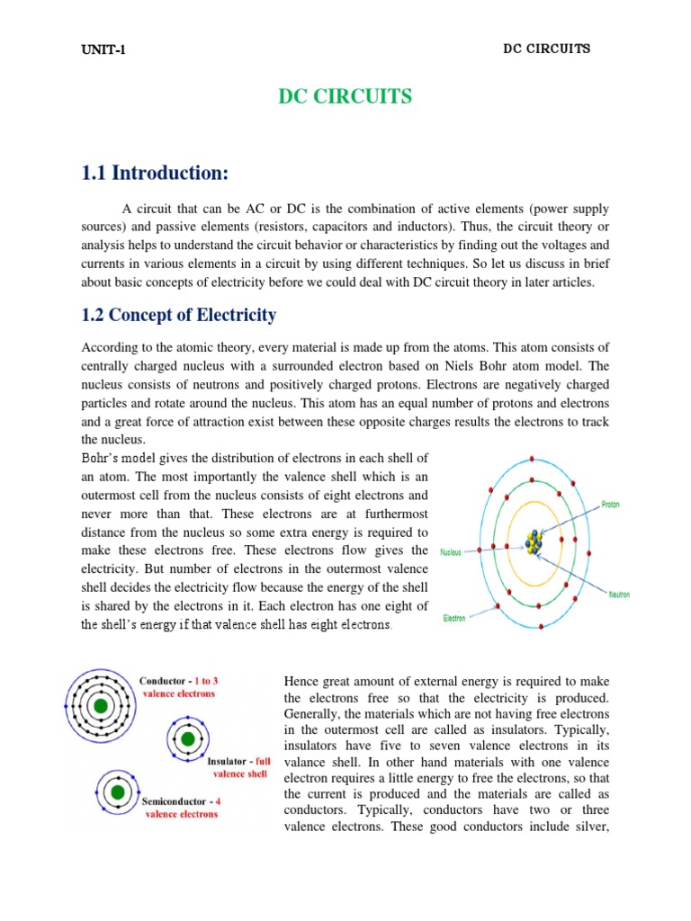Unit-1 DC Circuits | PDF | Electrical Network | Series And Parallel Circuits