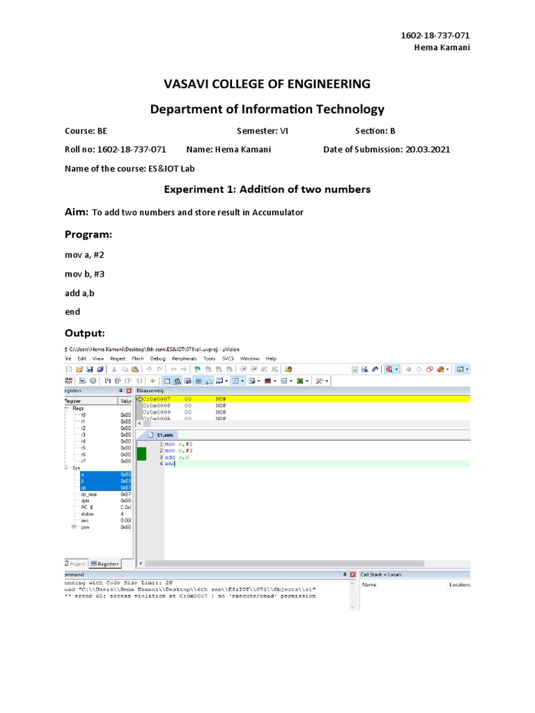 1602-18-737-071 ES&IOT Lab 1 - Merged | PDF | Internet Of Things | Computing