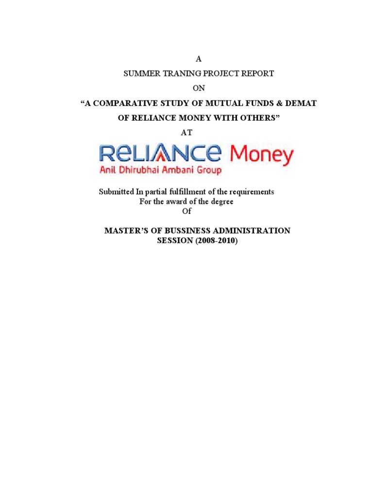 Reliance Money | PDF | Mutual Funds | Investing