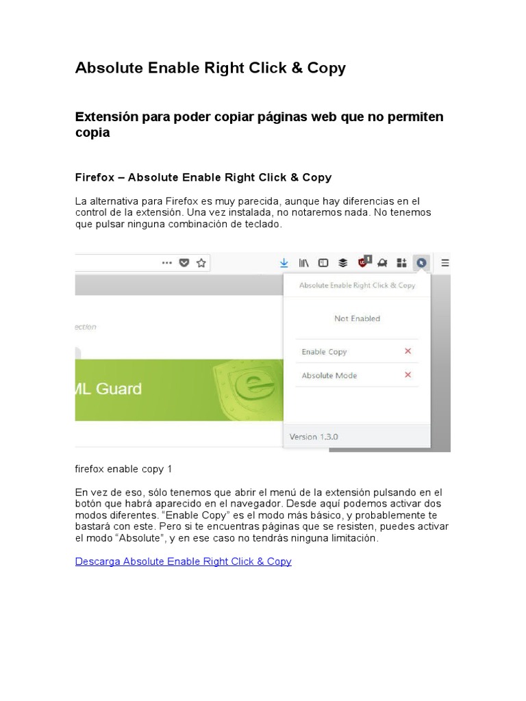 Absolute Enable Right Click & | PDF | Informática