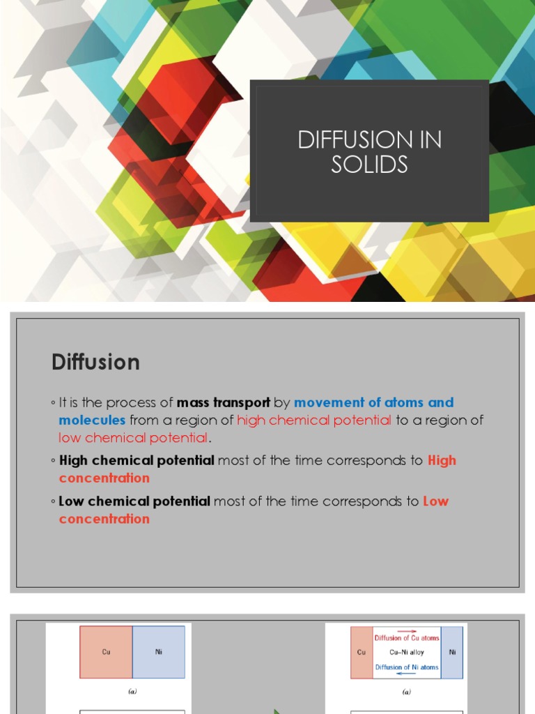 Diffusion in Solids | PDF | Diffusion | Atoms