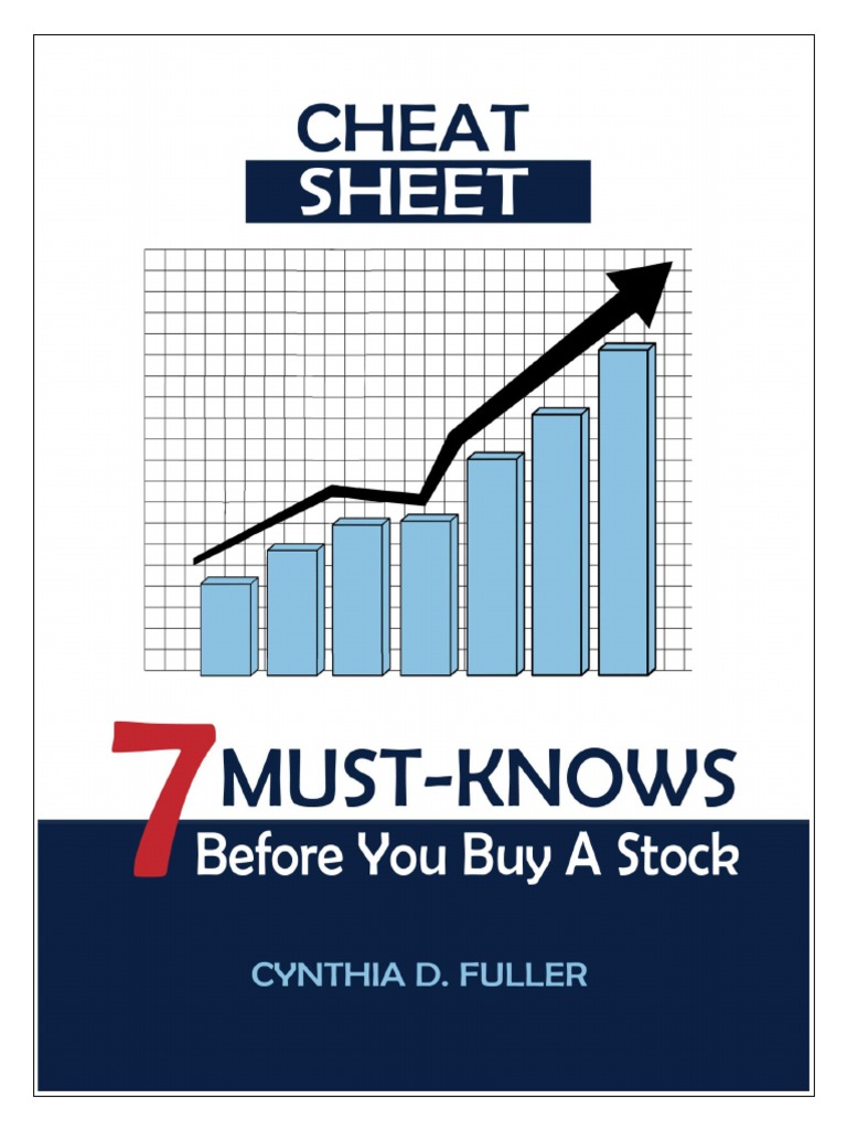 Cheat Sheet 7 Must Knows Before You Buy A Stock v.0 021020 | PDF ...