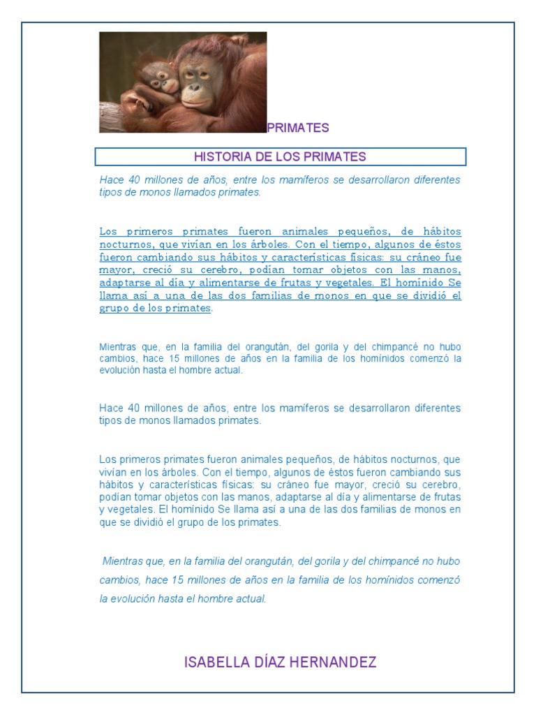Historia de Los Primates | PDF