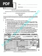Free WAEC Past Questions On Oral English | PDF | Robbery
