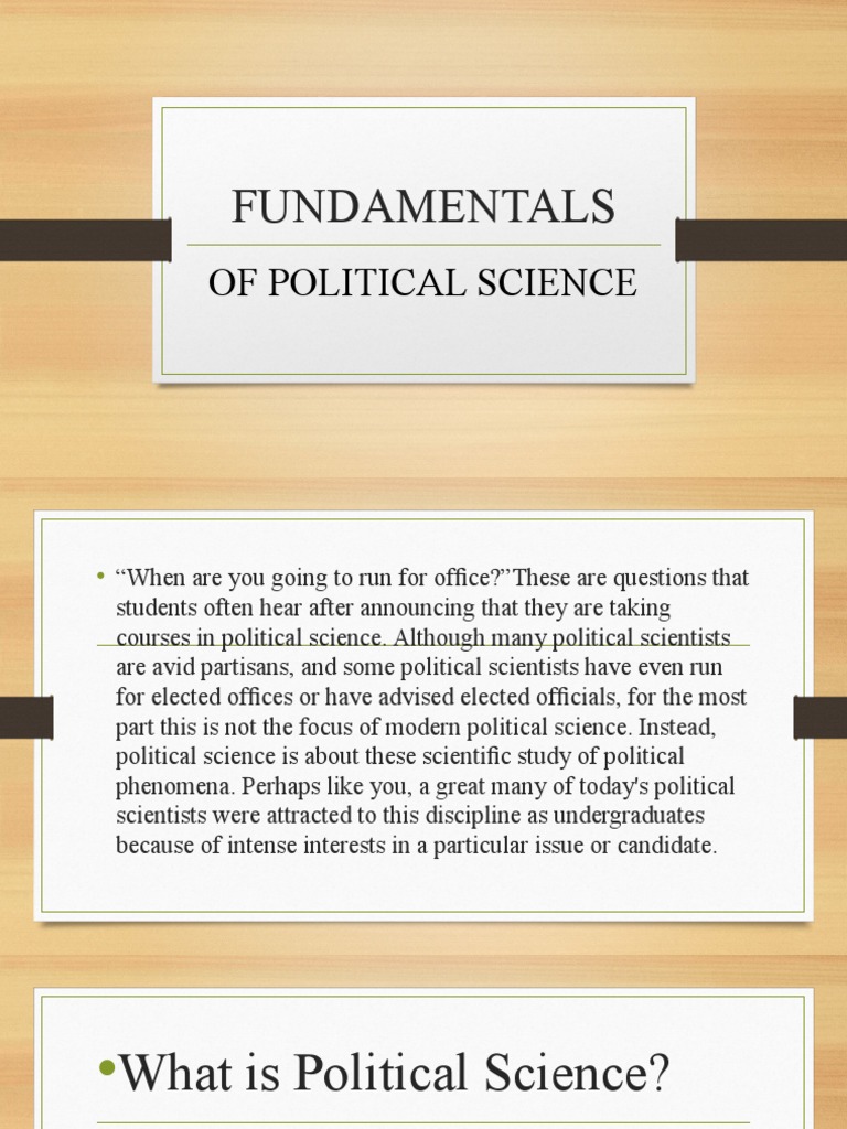 Fundamentals of Political Science | PDF