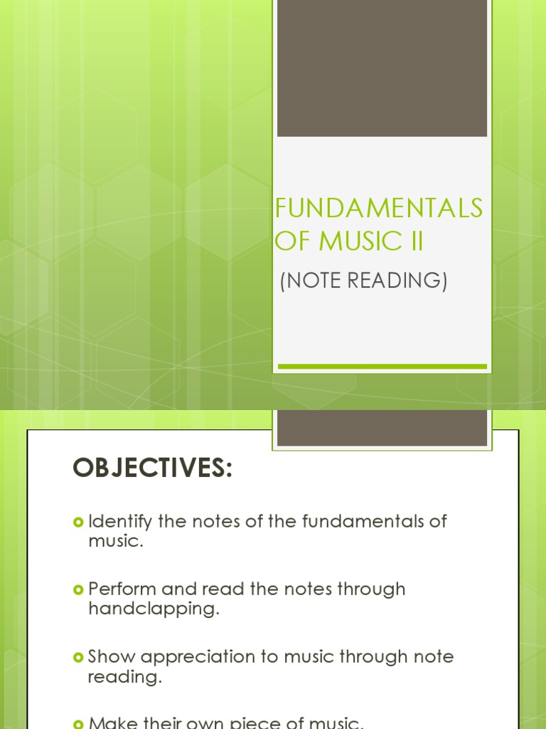 Music Fundamentals II: Note Reading | PDF | Art