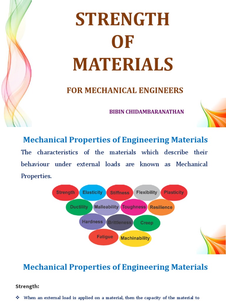 Strength Materials: For Mechanical Engineers | PDF | Deformation (Engineering) | Strength Of ...