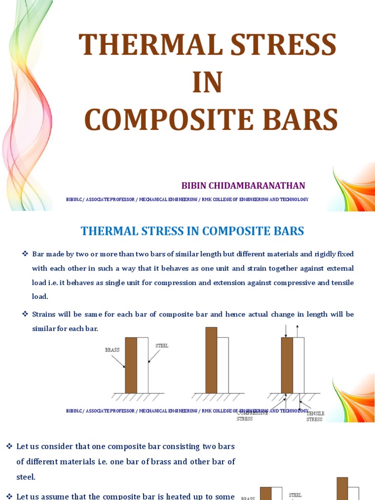 Thermal Stress Composite Bars: Bibin Chidambaranathan | PDF | Thermal ...