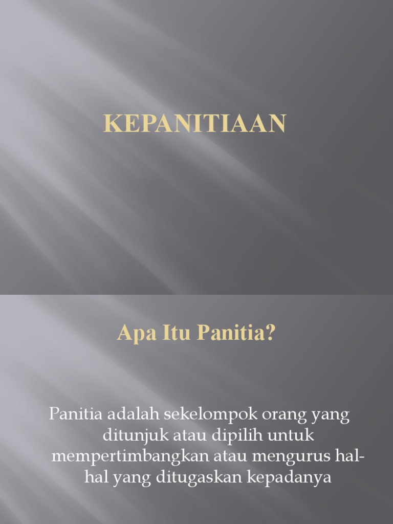 KEPANITIAAN | PDF
