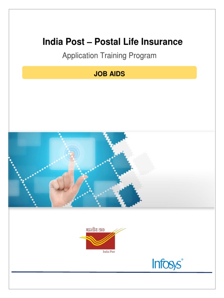 India Post - Postal Life Insurance: Application Training Program | PDF ...