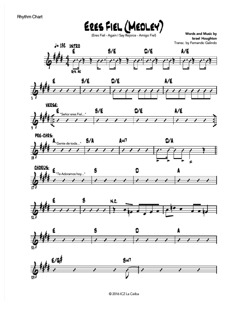 Eres Fielmedleyrhythm Chart | PDF | Latin Script | Phonetics