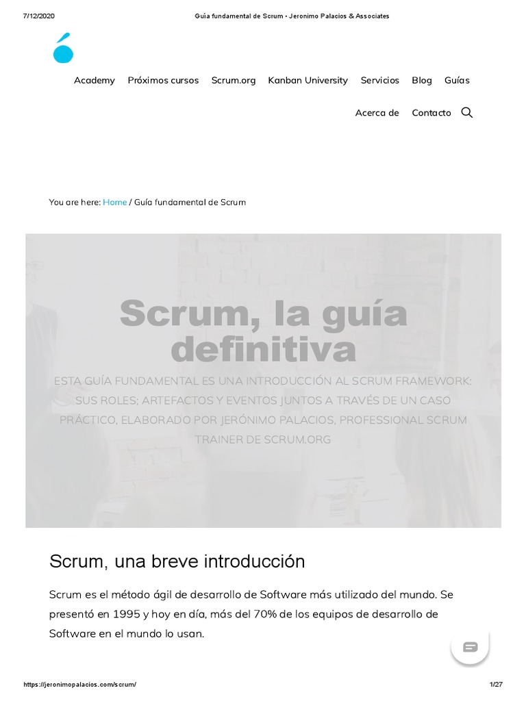 Guía Fundamental de Scrum - Jeronimo Palacios & Associates | PDF ...