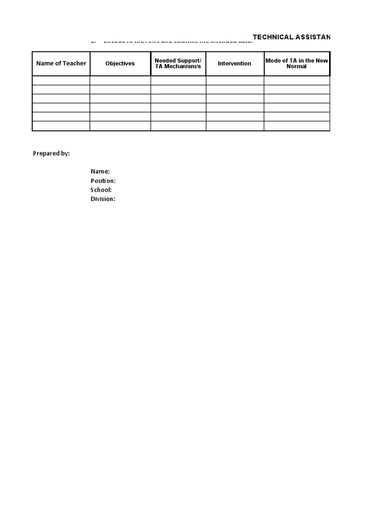 MLLaguerta - TA PLan Template | PDF | Computers