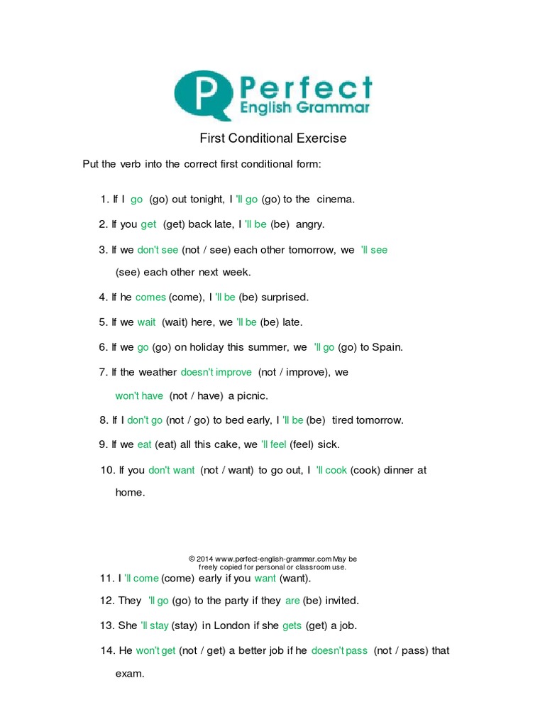 First Conditional Quiz | PDF