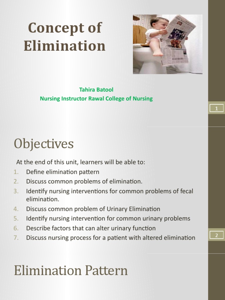 Unit 6 Concet of Elimination | PDF | Urinary Incontinence | Constipation