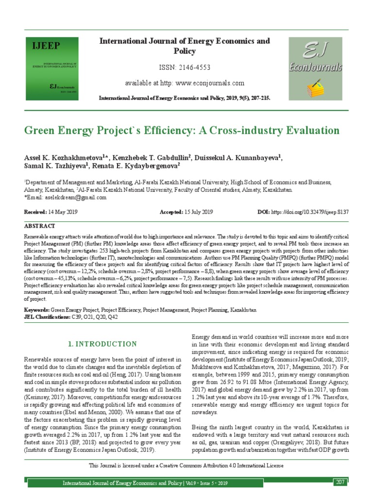 Green Energy Project's Efficie | Download Free PDF | Energy Development ...