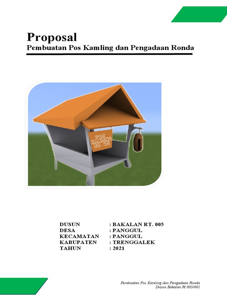 Proposal Pembuatan Pos Kamling | PDF