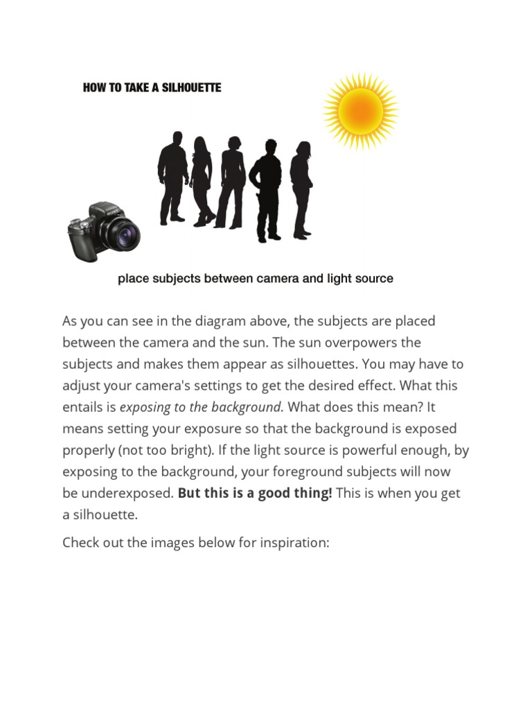 087 How-To-Take-A-Silhouette | PDF