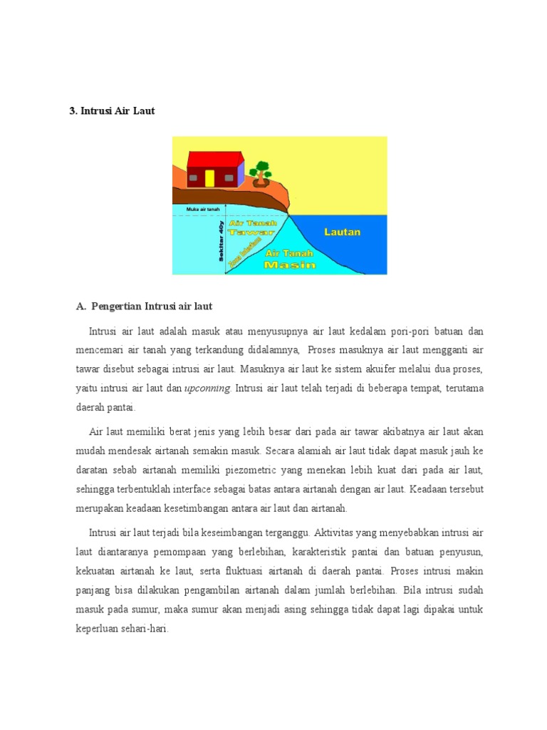 Dampak dan Pengendalian Intrusi Air Laut | PDF | Griya & Taman | Sains ...