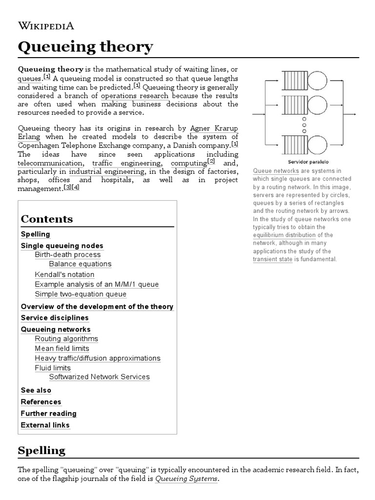 Queueing Theory | PDF | Systems Science | Operations Research