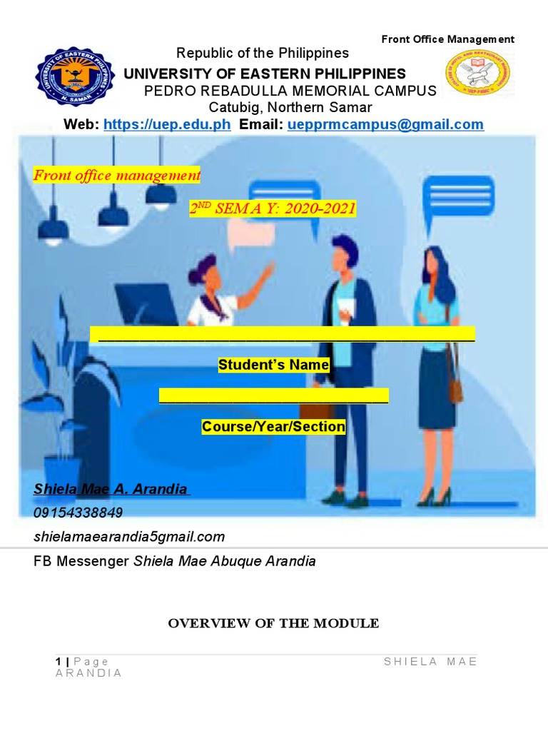 Final Printing. Front Office. | PDF | Strategic Planning | Goal