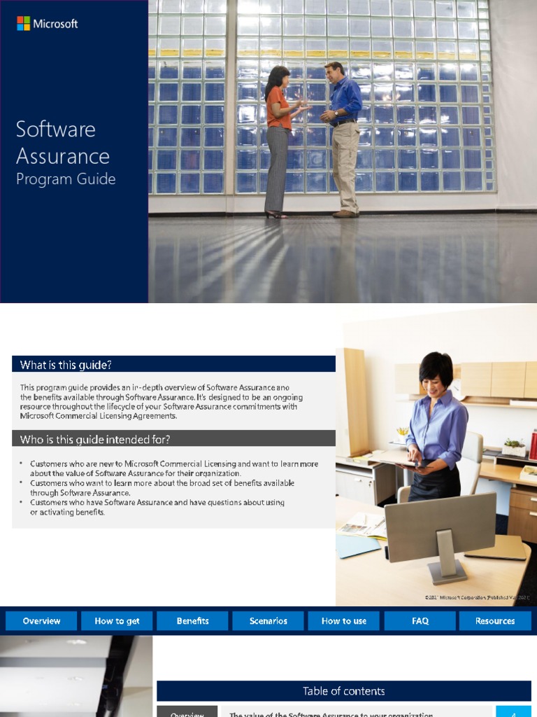 Software Assurance Program Guide | PDF | Microsoft | Software