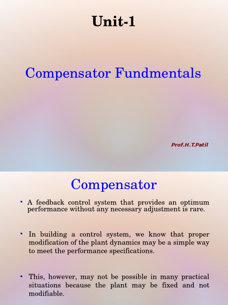 Compensator Basics | PDF | Feedback | Phase (Waves)