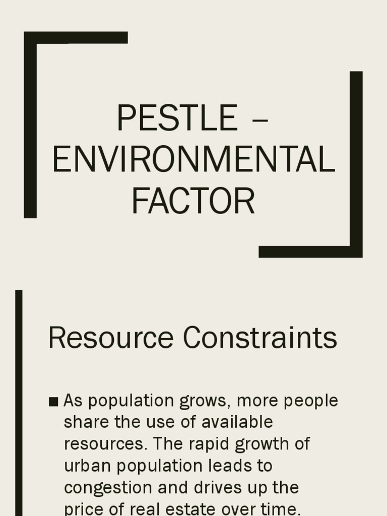 PESTLE Environmental Factor | PDF