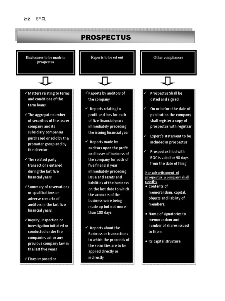 What Should The Prospectus Contain | PDF | Prospectus (Finance ...