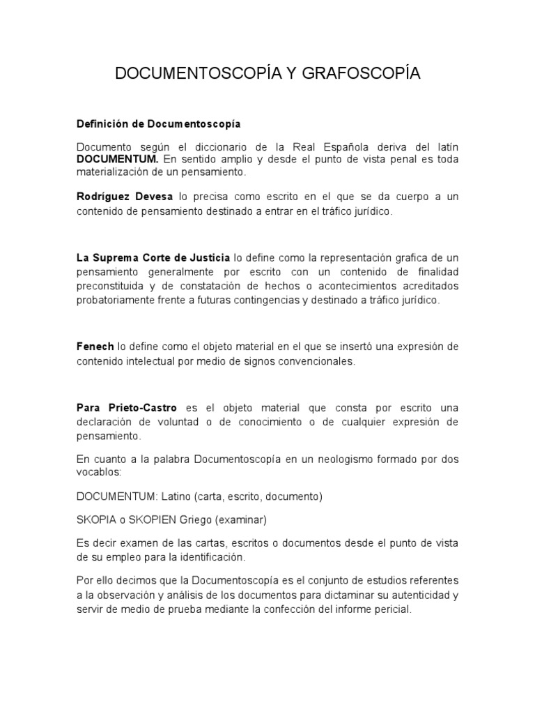 Documentoscopía Y Grafoscopía | PDF | Papel | Documento