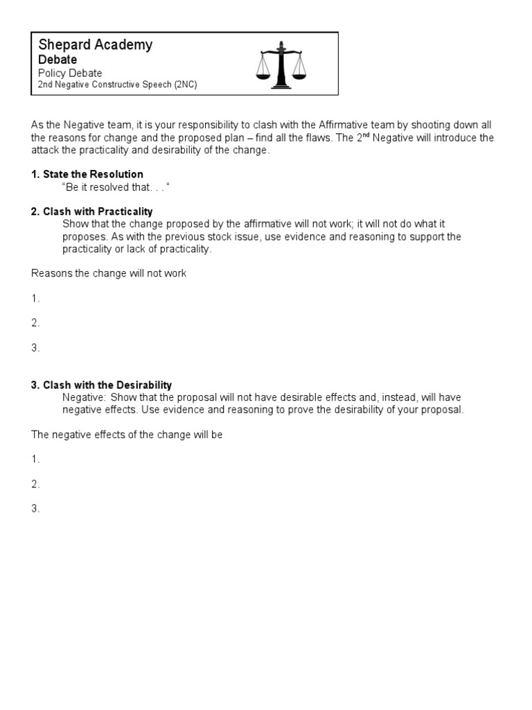 2nd Negative Constructive Worksheet | PDF