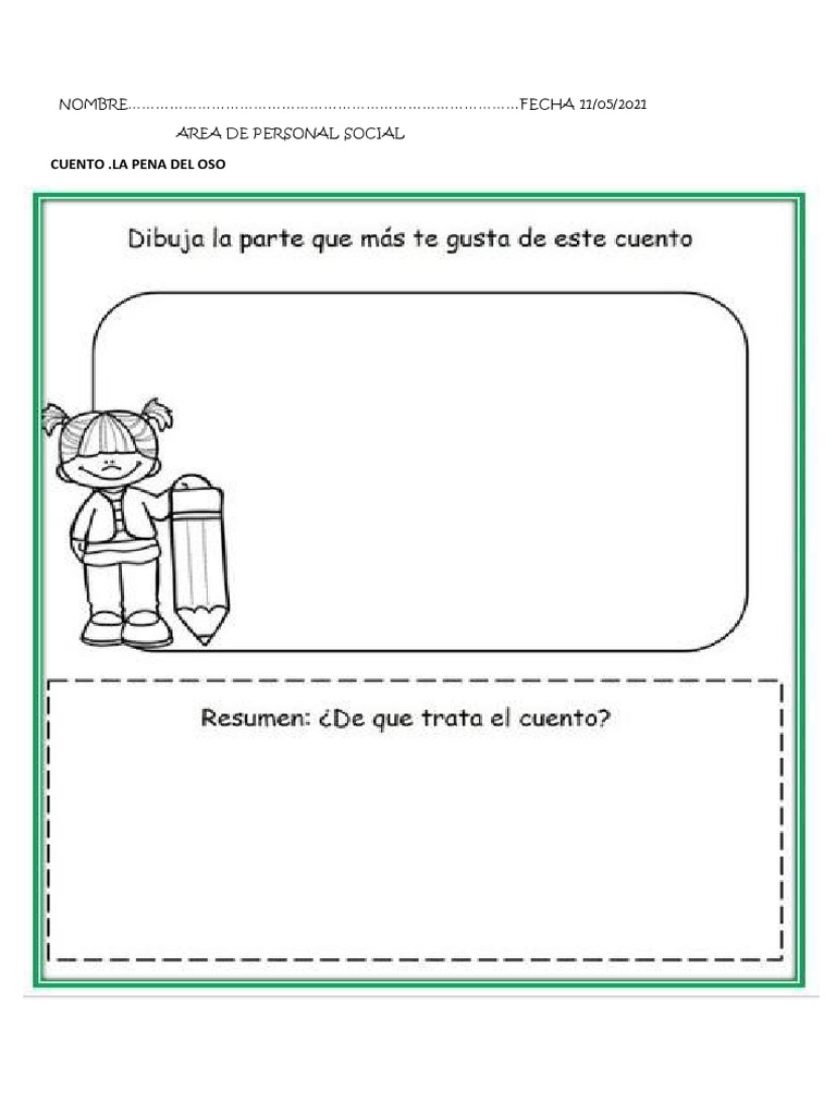Hoja De Trabajo De Cuentos Populares