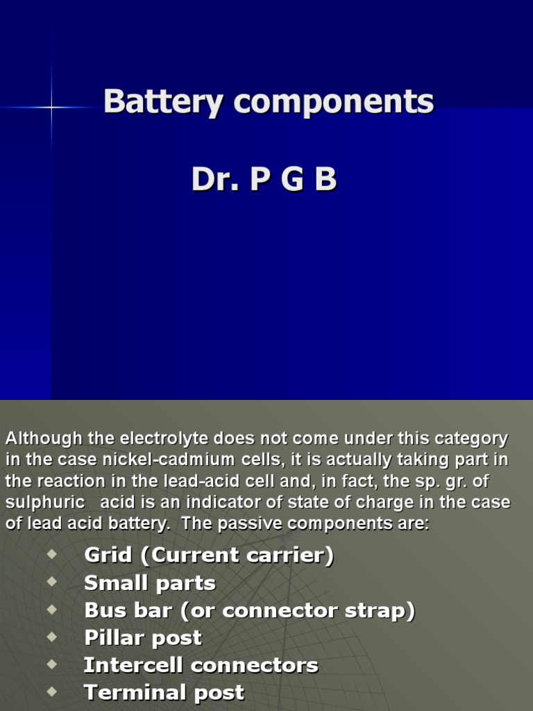 Lead-Acid Battery Components | PDF | Lead | Physical Sciences