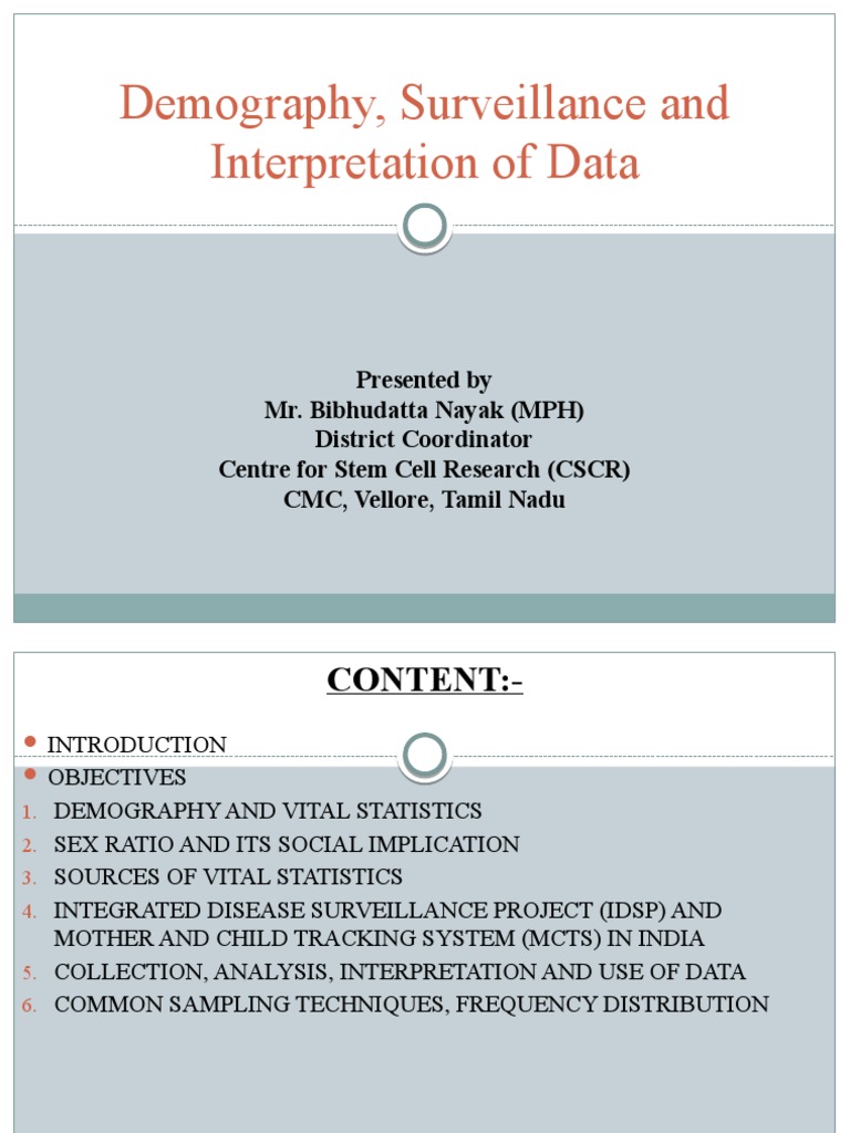 Demography Surveillance and Interpretation of Data | PDF | Sampling ...