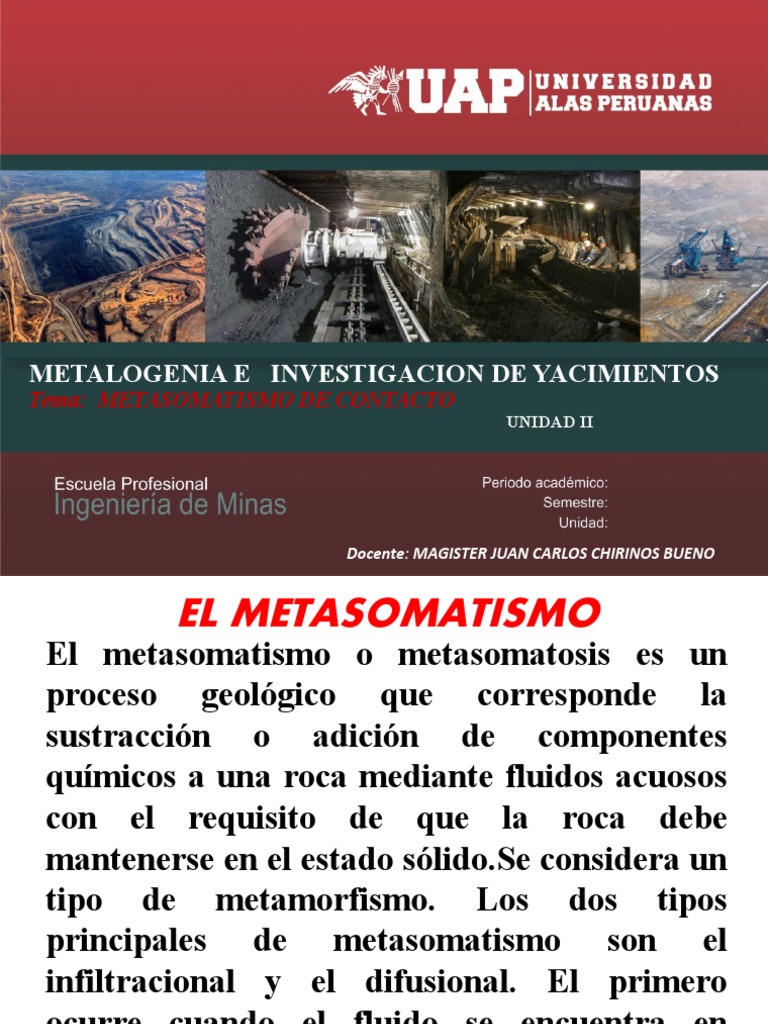 Tema 2 Yacimientos Metasomaticos de Contacto 2 | PDF | Roca (geología ...