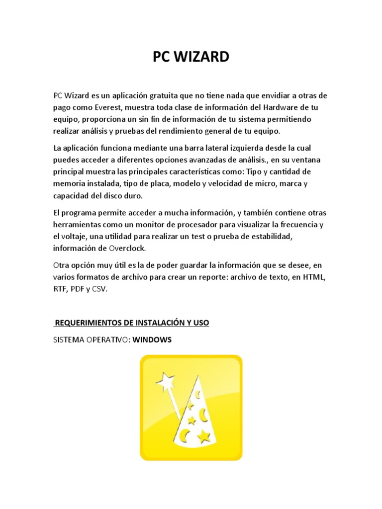 PC Wizard | PDF | Hardware de la computadora | Red de computadoras