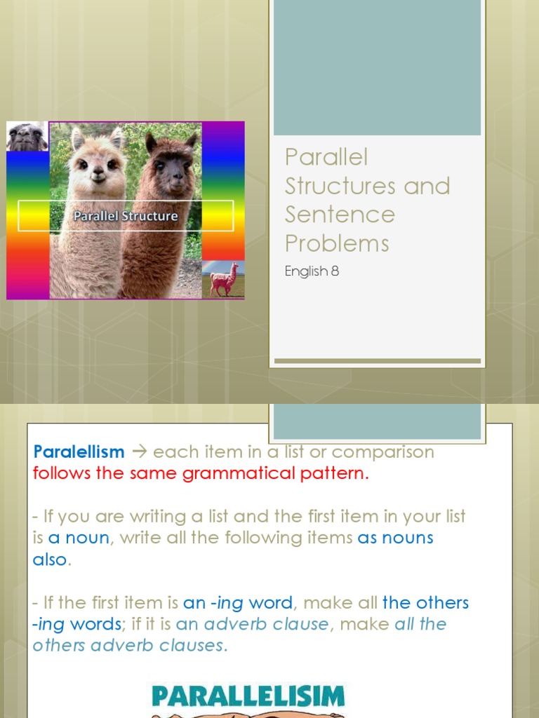 Parallel Structures and Sentence Problems | PDF | English Language | Noun