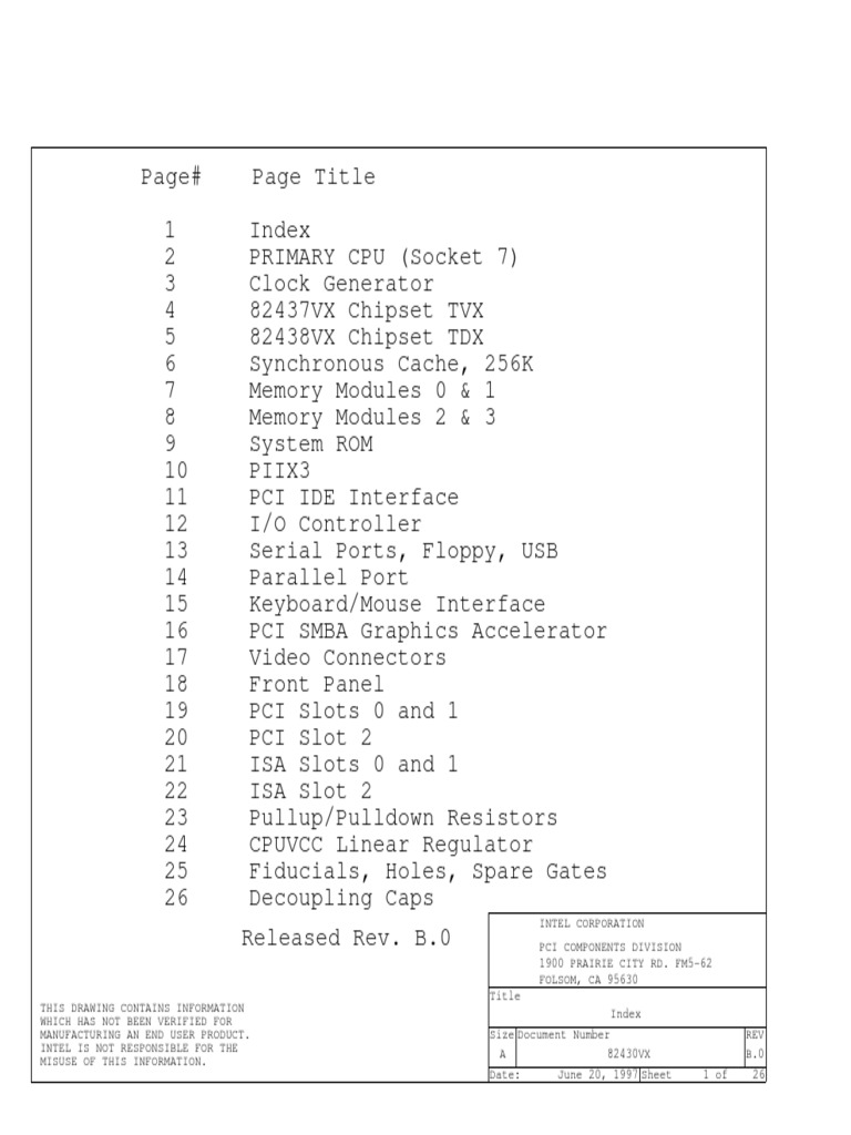 Intel 82430VX Chipset Overview | PDF | Computer Science | Information ...