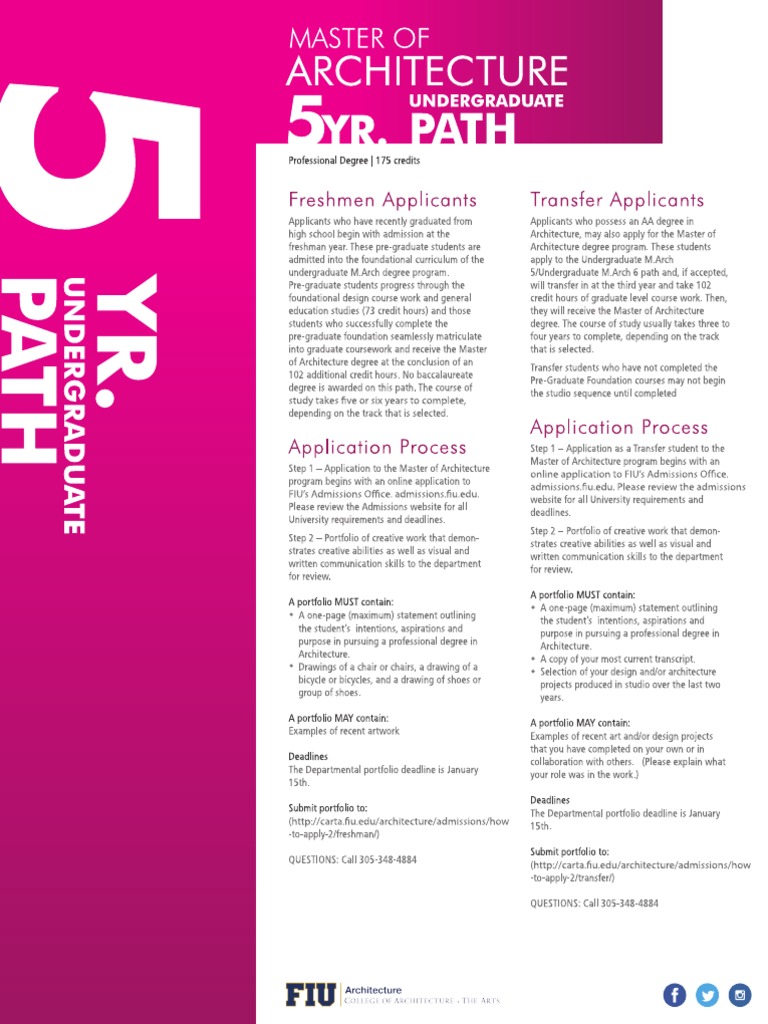 FIU Architecture Brochure | PDF